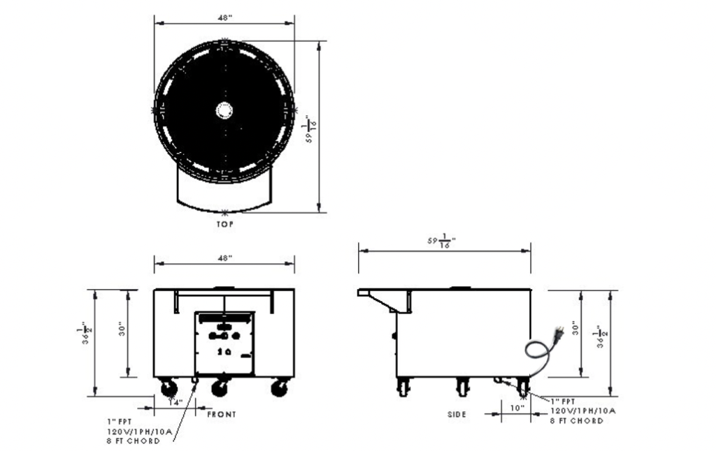 Round Rotating Broiler